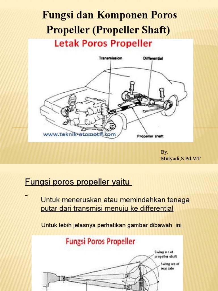 Poros Propeler (Fungsi Dan Komponen) | PDF