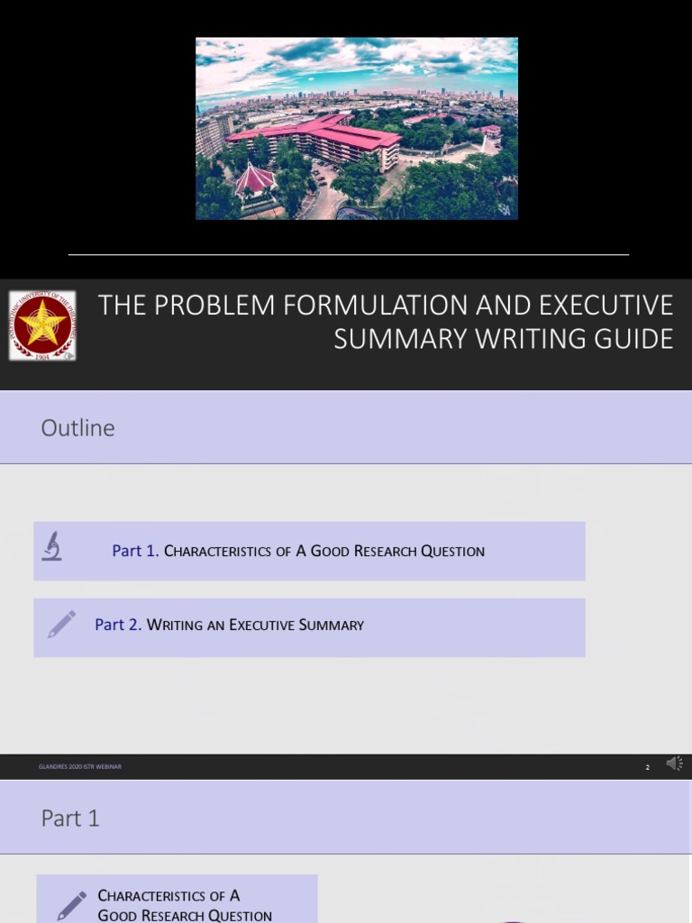 The Problem Formulation and Executive Summary Writing Guide | PDF ...