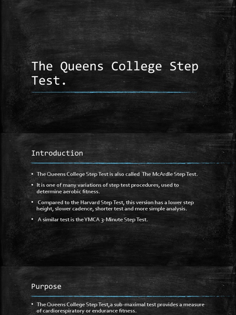 The Queens College Step Test | PDF