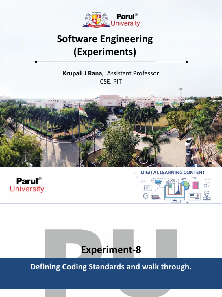 Software Engineering (Experiments) : Krupali J Rana, Assistant Professor | PDF | Computer ...