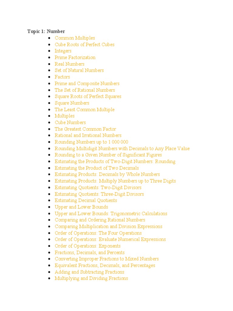 IGCSE Topics | PDF | Area | Rectangle