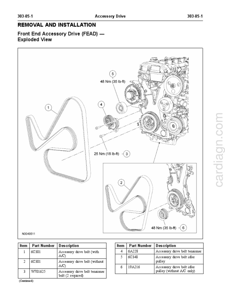 Engine-Mechanical Ford Focus | PDF | Belt (Mechanical) | Mechanical ...