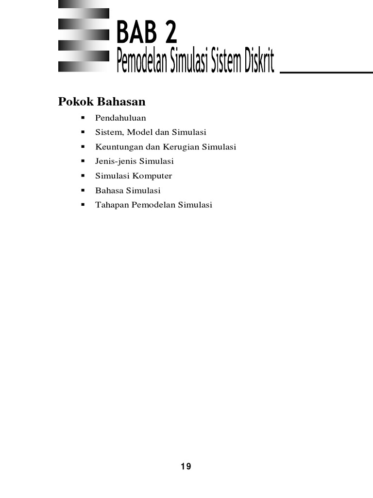 2.1 Pengantar Model Simulasi Sistem Diskrit | PDF