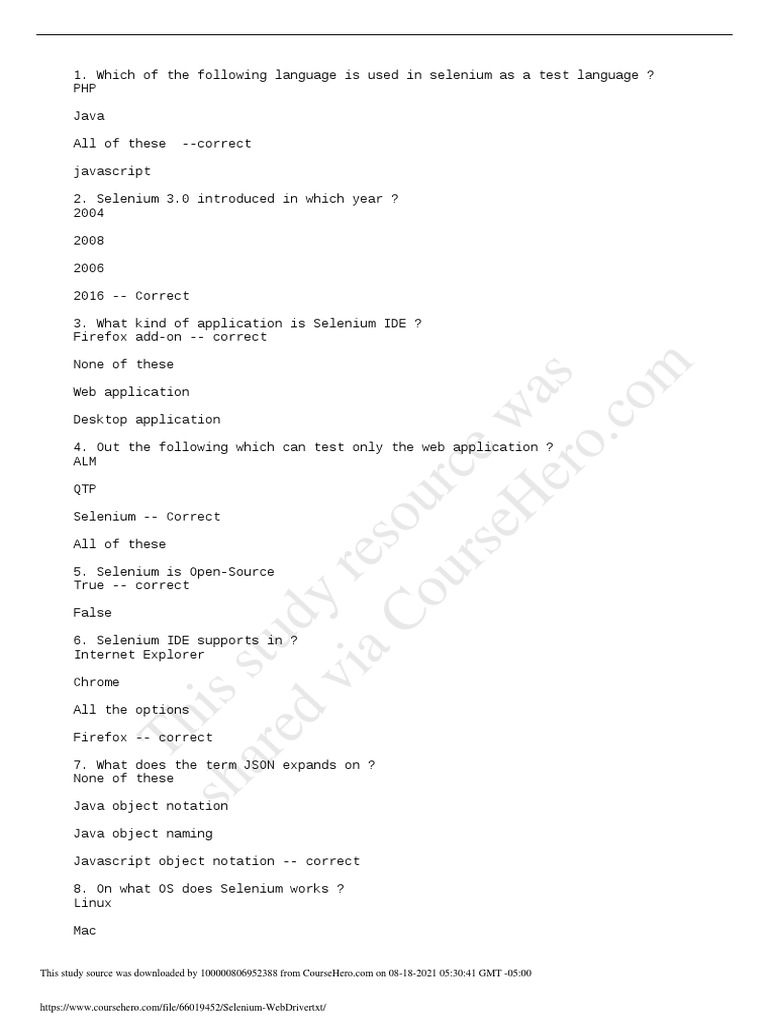 Selenium WebDriver | PDF | Selenium (Software) | Software Engineering