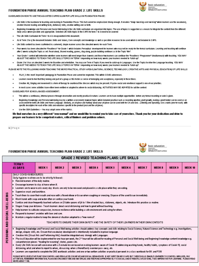 2021 Life Skills Atp Grade 2 | PDF | Learning | Curriculum