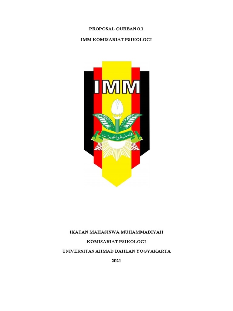 Proposal Kegiatan Qurban IMM UAD 2021 | PDF | Ilmu Sosial | Pengembangan Diri