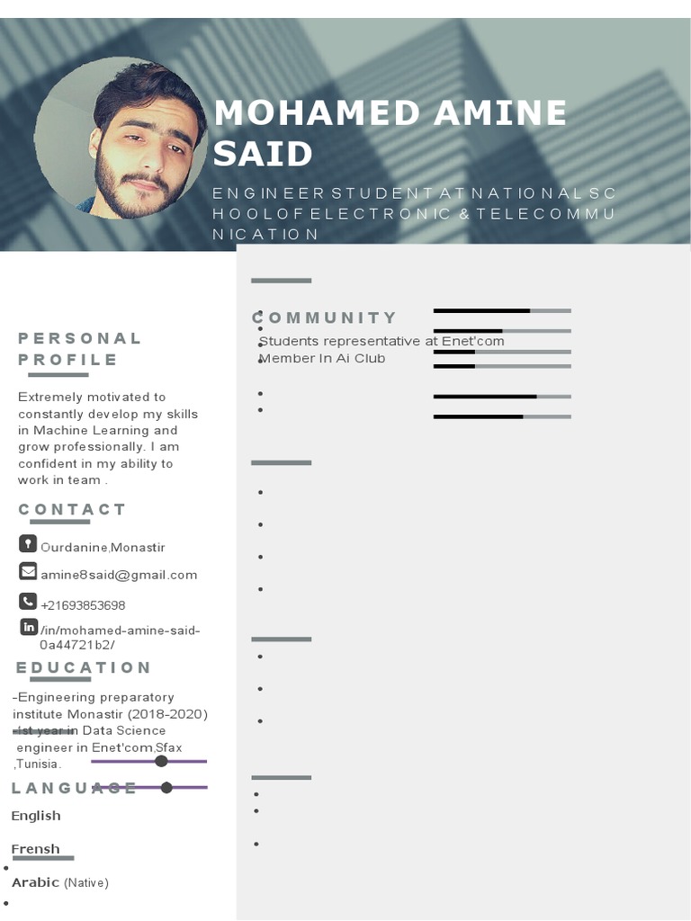 Said Mohamed Amine CV | PDF | Machine Learning | Computing