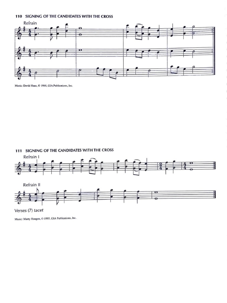 110, 111 - Signing of The Candidates With The Cross Signing of The ...