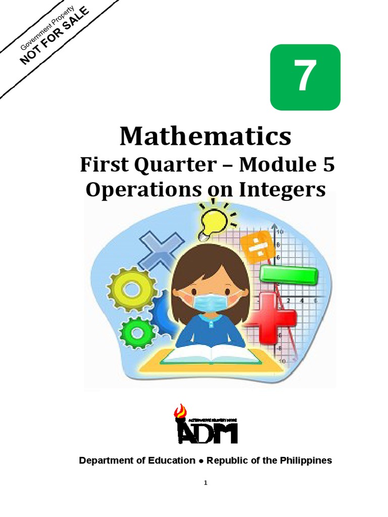 Math 7 QUARTER 1 Module 5 Week 4 | PDF | Subtraction | Division ...