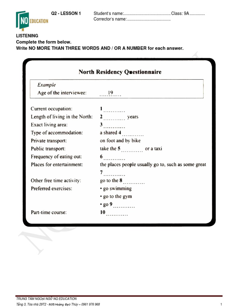 Complete The Form Below. Write No More Than Three Words and / or A Number For Each Answer | PDF ...