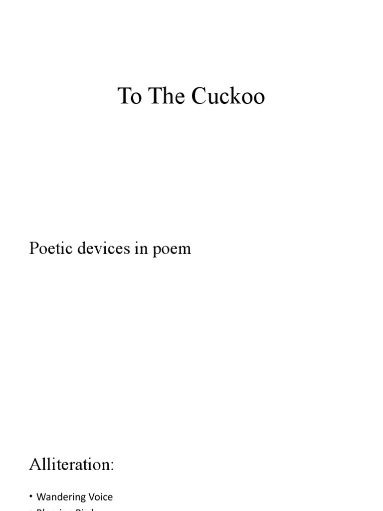 To The Cuckoo | PDF