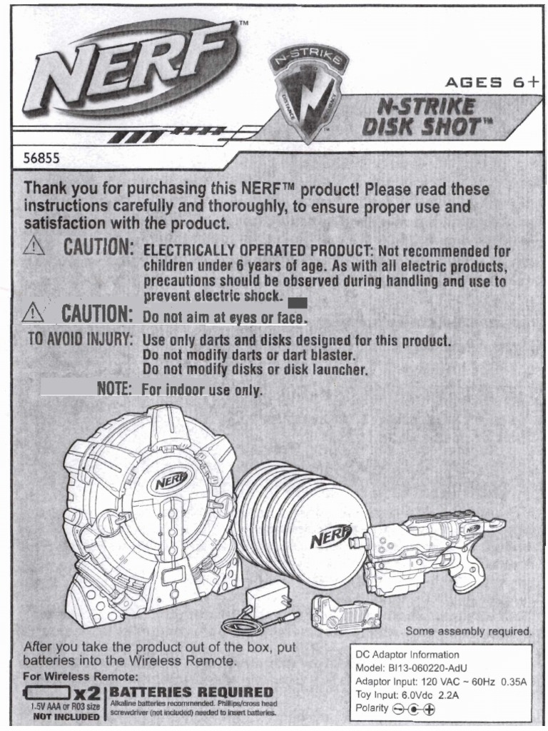 Nerf Disc Shot Instructions | PDF | Electromagnetic Interference ...