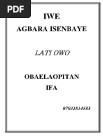 Iwe Asiri Ogun Isenbaye... Volume 1 | PDF | Language Arts & Discipline | Wellness