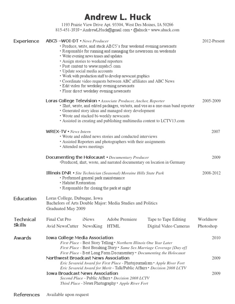 Andrew Resume | PDF | Travel