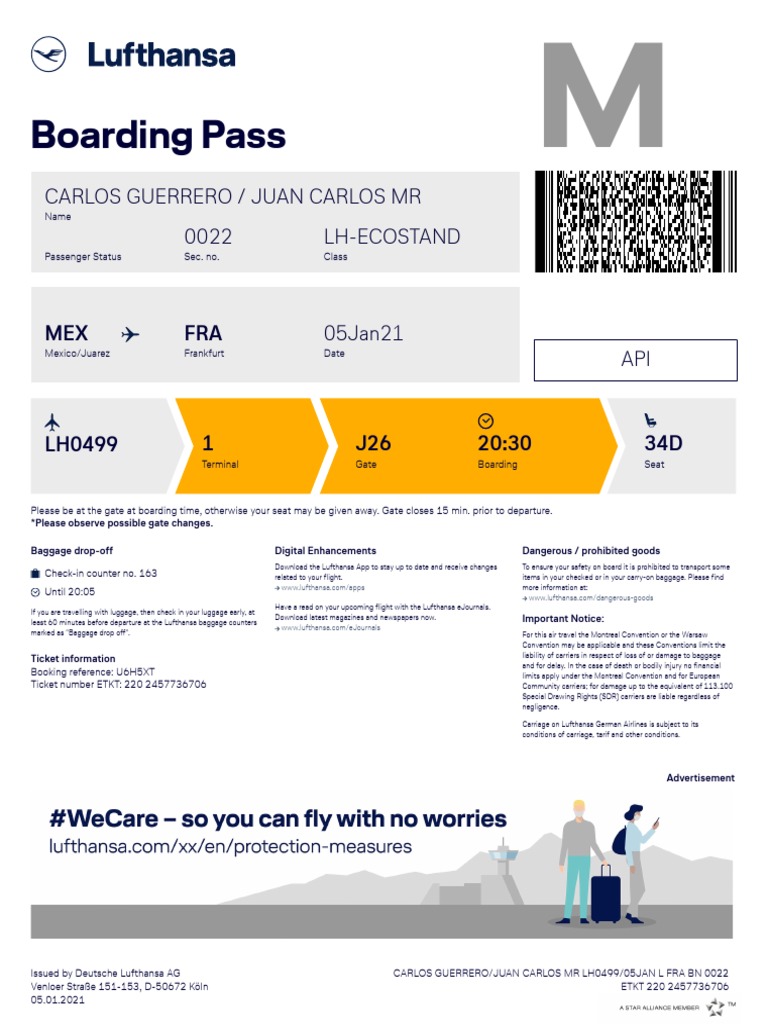 Home Printed Boarding Pass | Download Free PDF | Baggage | Transport