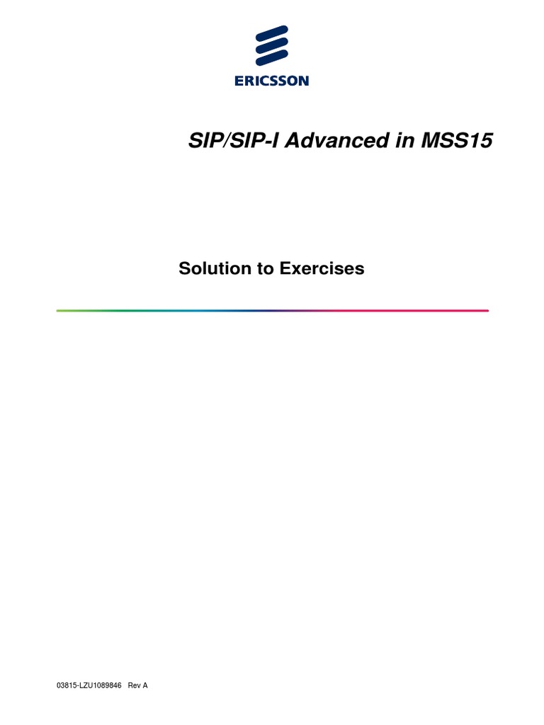 SIP Advanced Exercise Solutions | PDF | Session Initiation Protocol ...