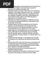 Project in Charge - Job Description | PDF