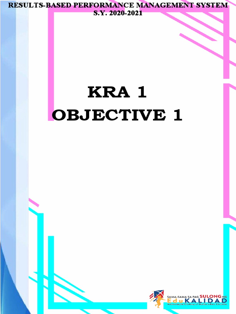 Kra 1 Objective 1 | PDF | Learning | Teaching