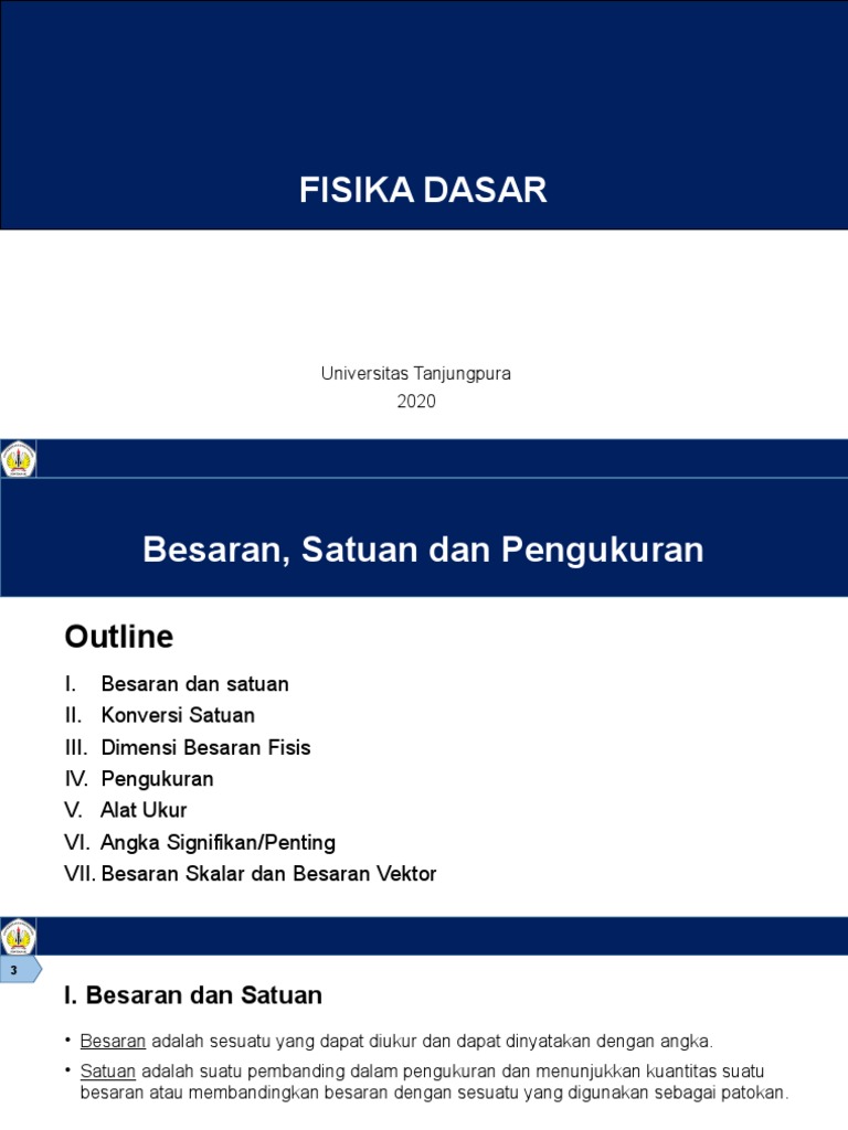 Pengukuran, Besaran Dan Satuan Serta Vektor | PDF