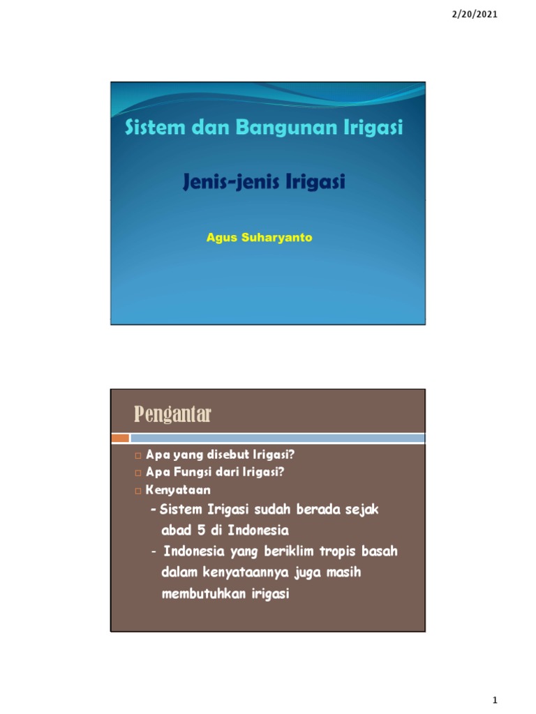 05 Jenis - Jenis - Irigasi | PDF