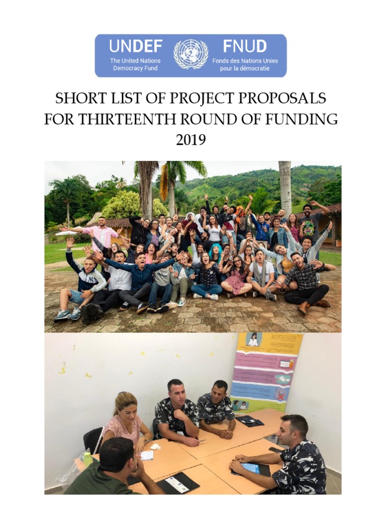 Short List of Project Proposals For Thirteenth Round of Funding 2019 ...