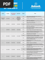 Aakash Test Schedule | PDF