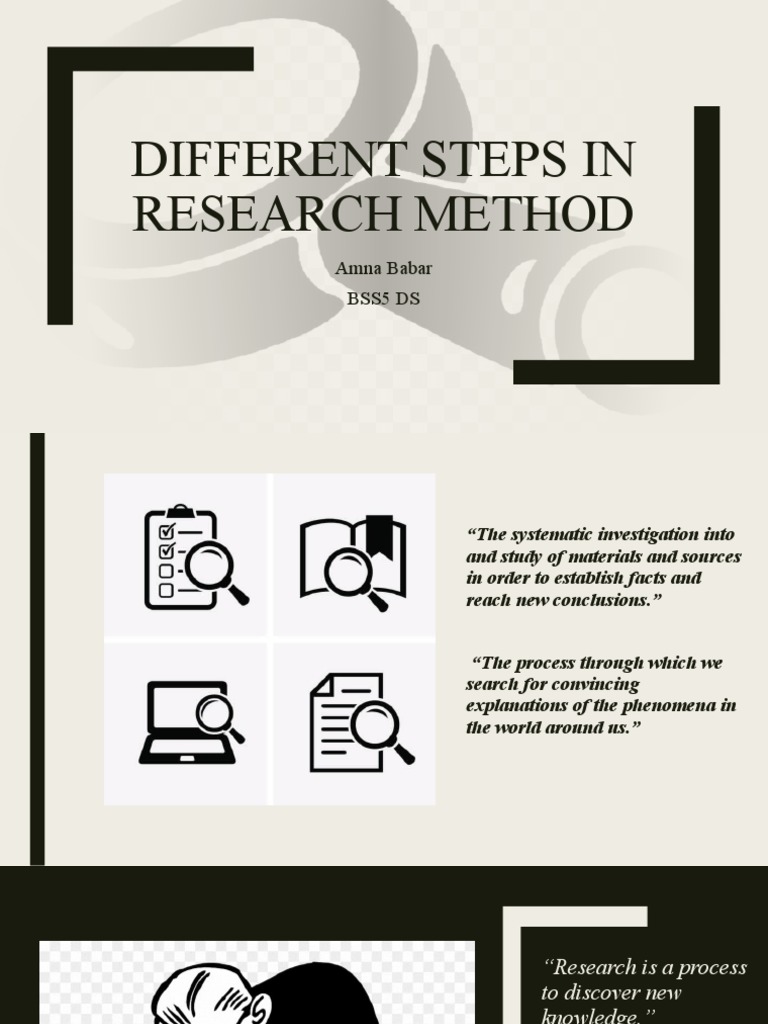Steps in Research Methodology | PDF | Data | Cognition