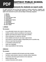 Comments For Report Cards | PDF | Homework | Conversation