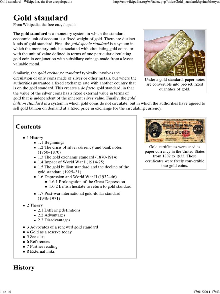 Gold Standard | PDF | Gold Standard | Money
