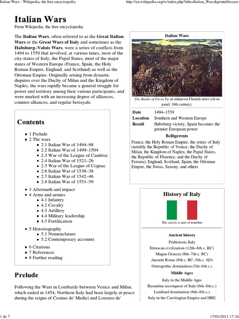 Italian Wars | PDF | Warfare | Conflicts