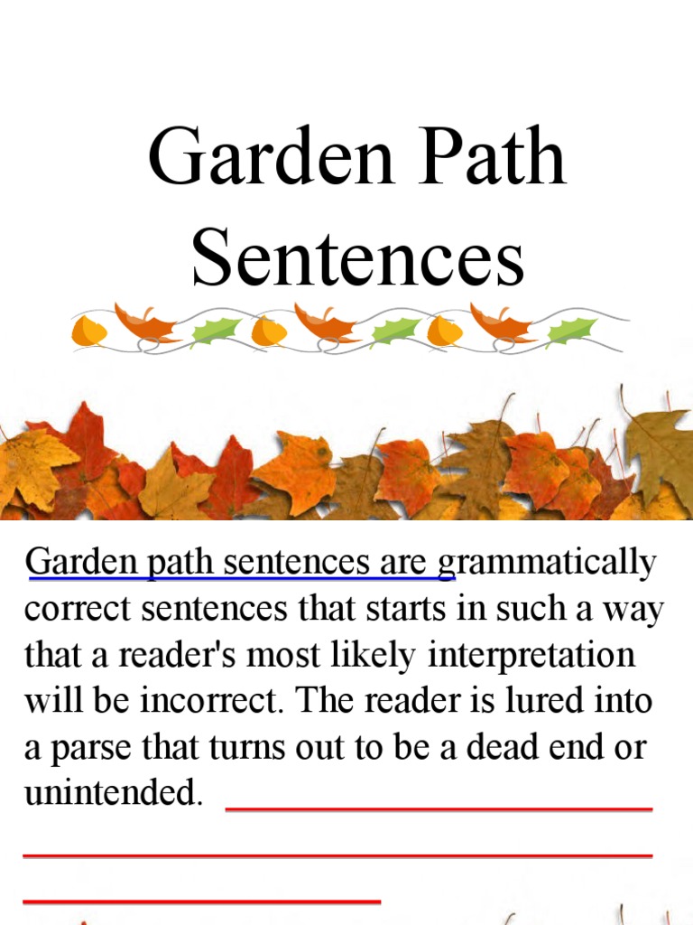 Garden Path Sentences | PDF