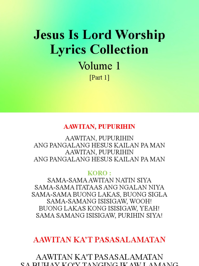 JIL Worship Lyric Collection | PDF