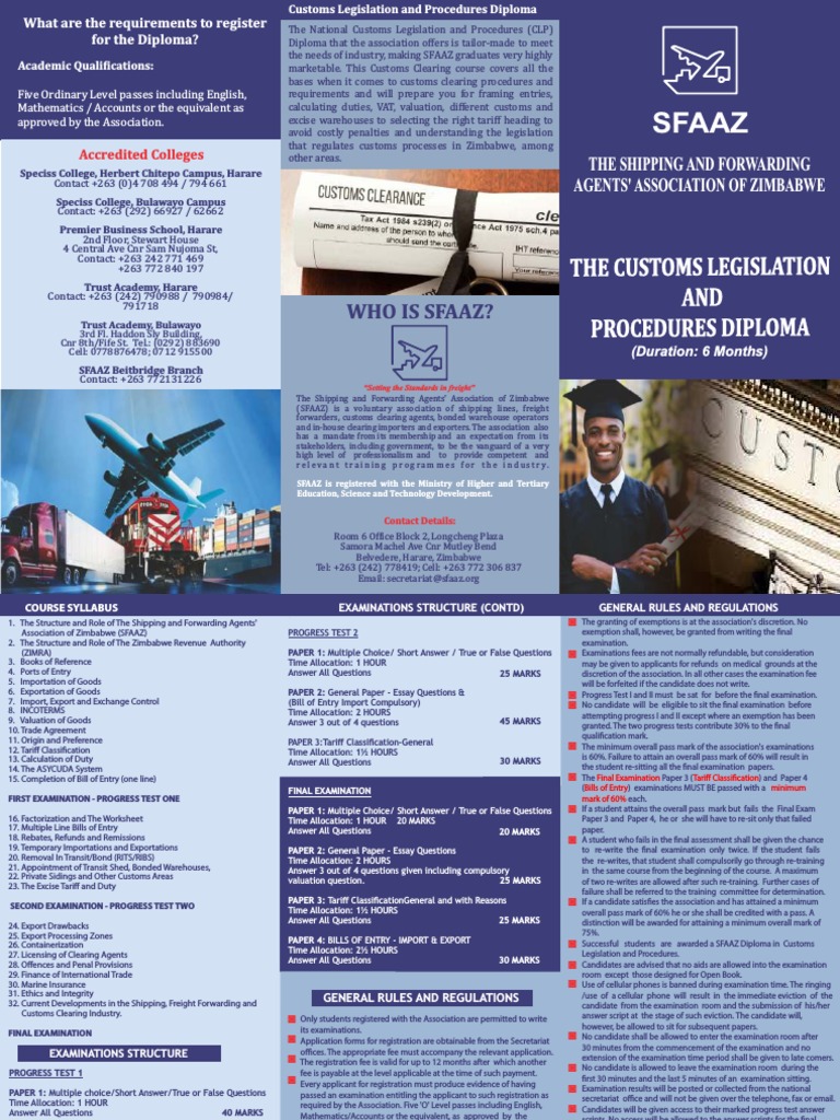 CLP Diploma Course Brochure | PDF | Test (Assessment) | Customs