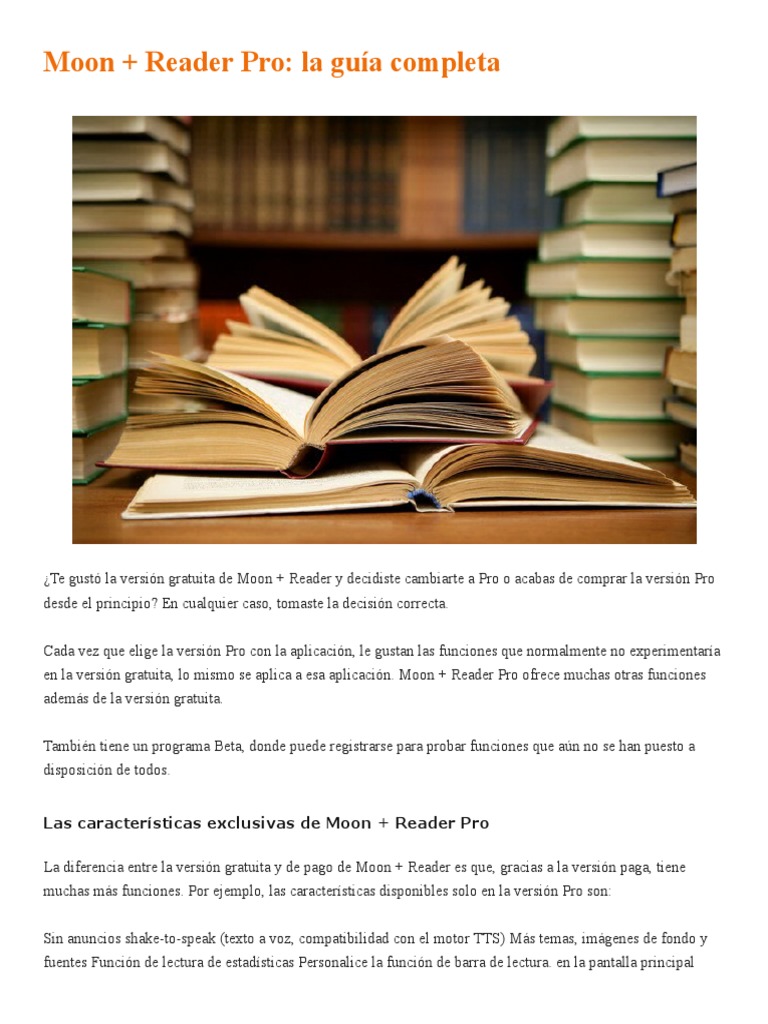 Moon + Reader Pro - Guía Completa | PDF | Desarrollo de software | Software
