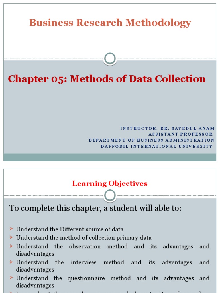 Methods of Data Collection | PDF | Interview | Survey Methodology