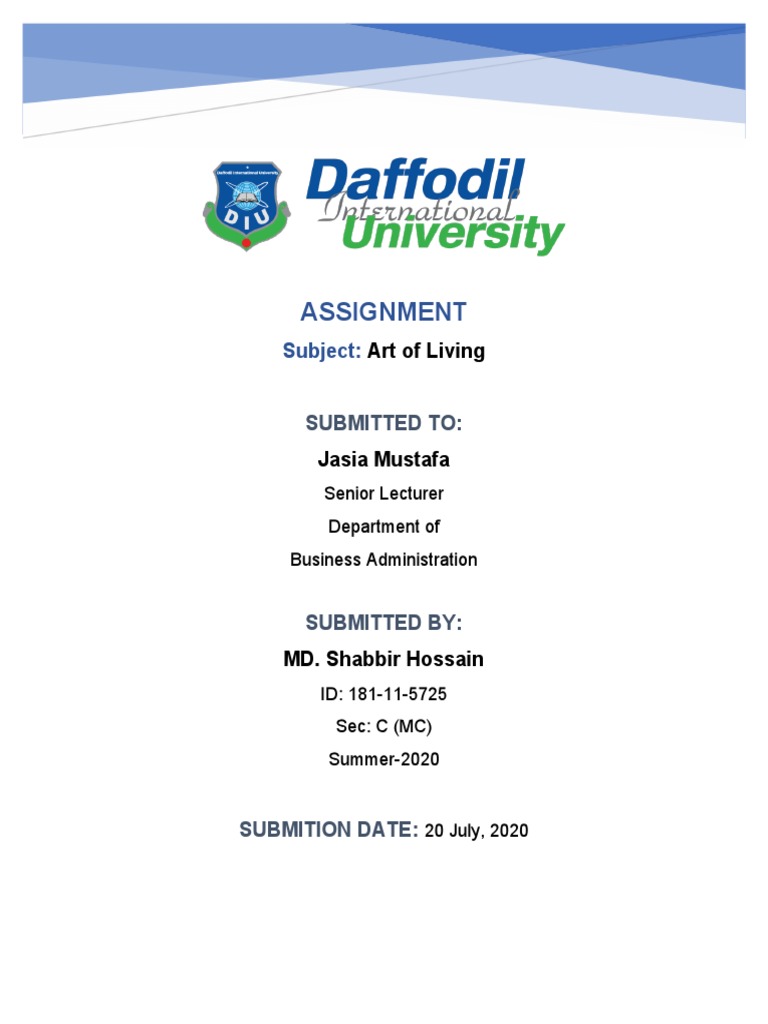 ASSIGNMENT Cover Page | PDF