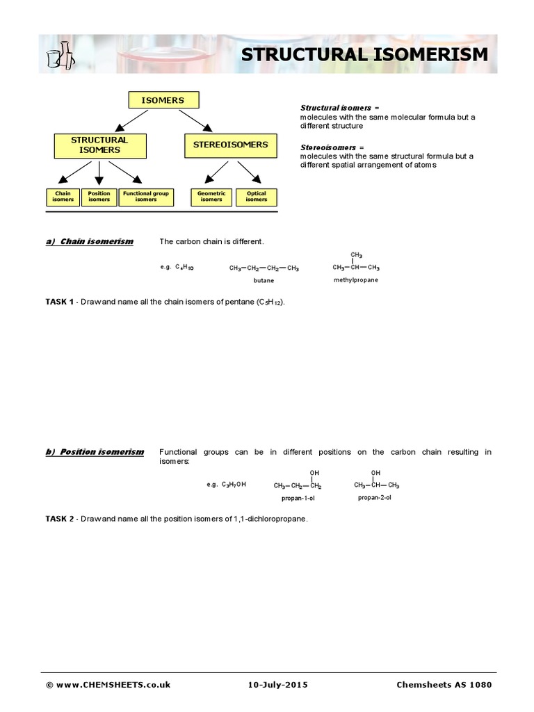 Structural Isomerism Structural Isomerism: Isomers | PDF | Isomer ...