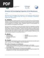 A Level Biology A (SNAB) Core Practical 3 - Beetroot Membane | PDF | Water
