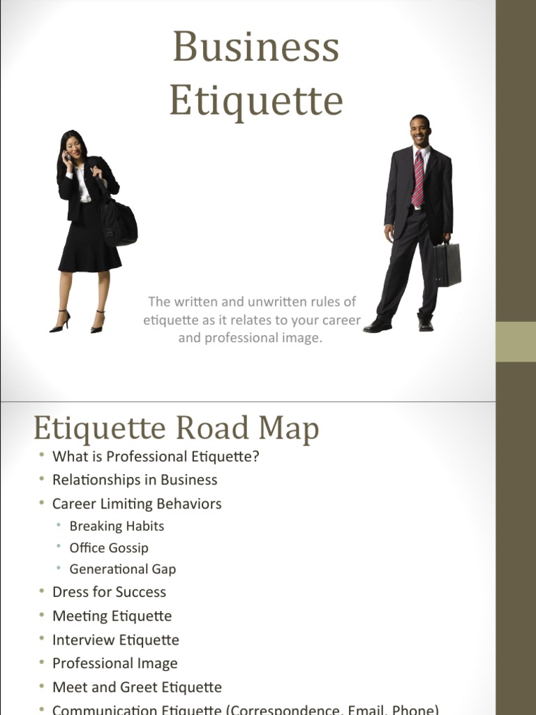 Professional Etiquette Guide | PDF | Communication | Human Communication