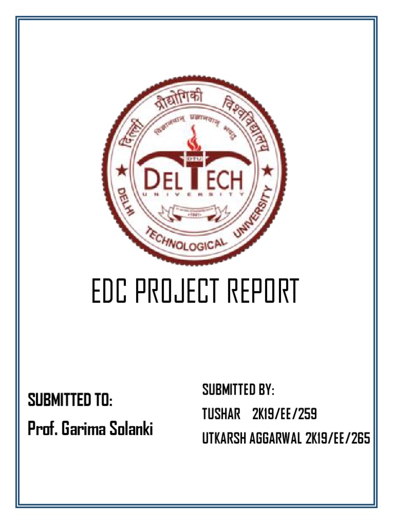 Edc Project Report: Prof. Garima Solanki | PDF | Rectifier | Diode