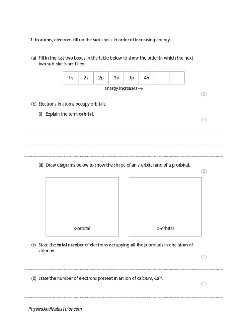 Atomic Structure & The Periodic Table 2 QP - PDF Grade11 | Download Free PDF | Metallic Elements ...