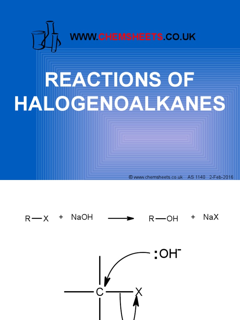 Reactions of Halogenoalkanes: Www. .CO - UK | PDF | Physical Chemistry ...