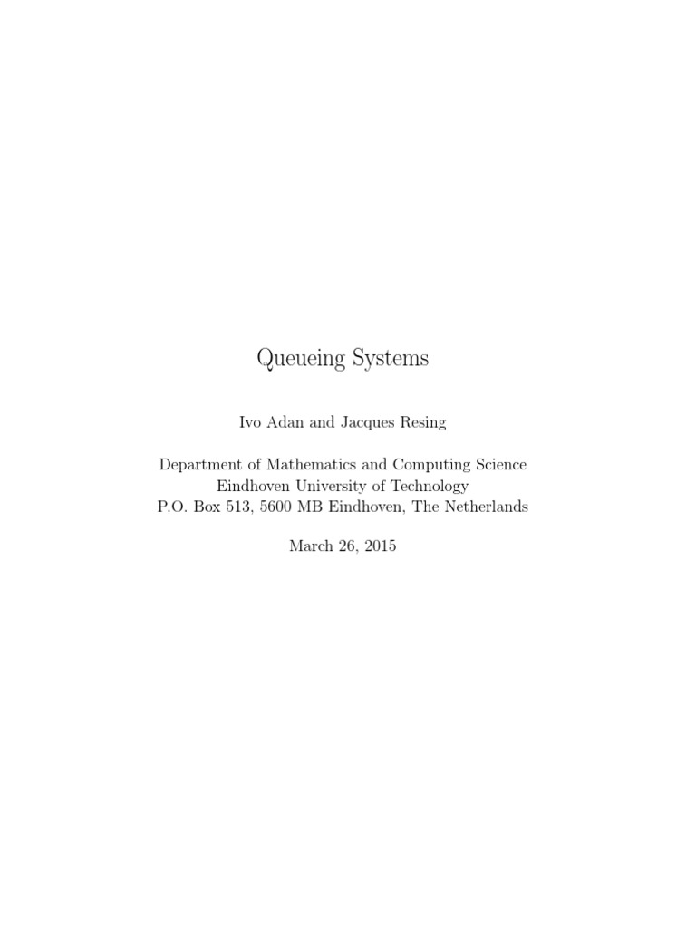 Queueing Systems | PDF | Stochastic Process | Probability Distribution