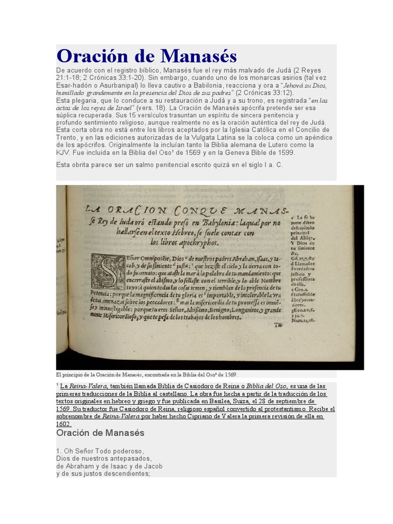 La humilde súplica de un rey arrepentido: Un análisis de la Oración de ...