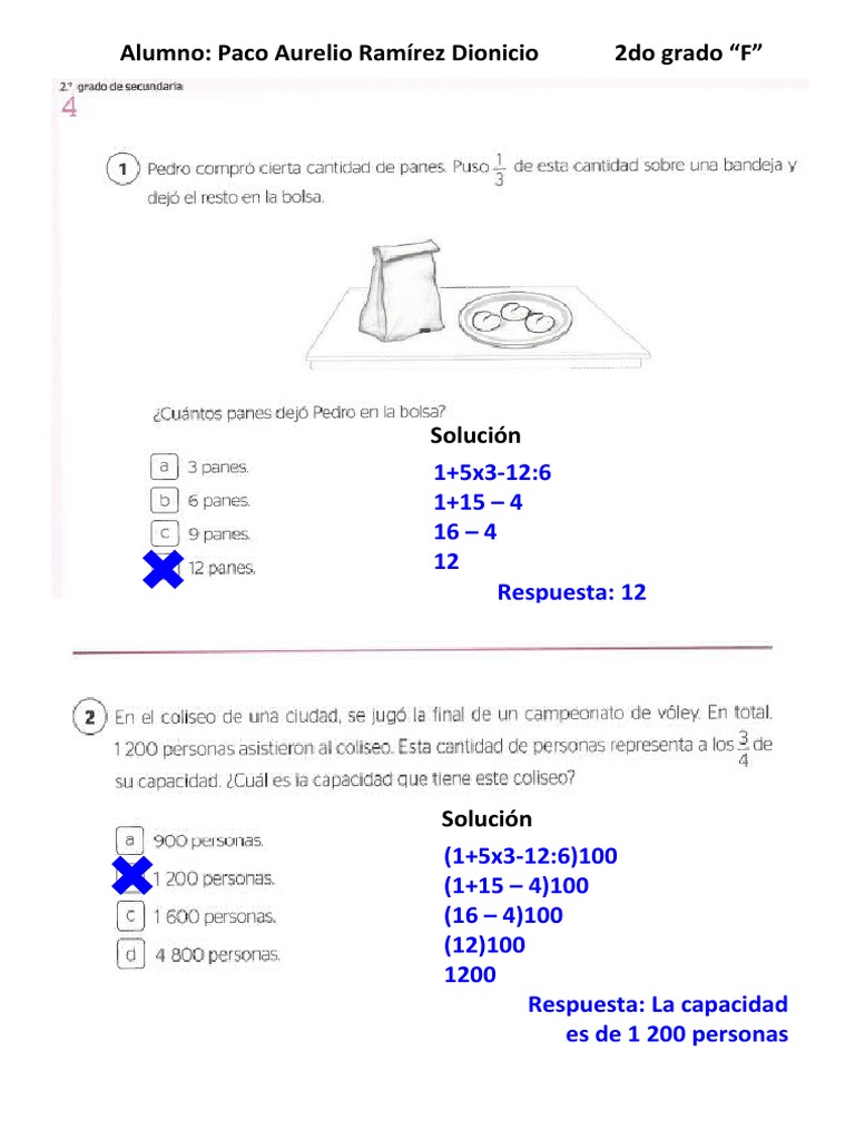 Problemas de matemáticas para 2do grado | PDF