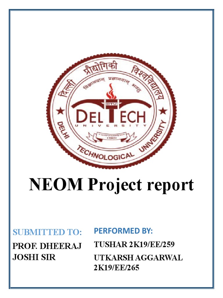NEOM Project Report: Submitted To | Download Free PDF | Photovoltaics ...