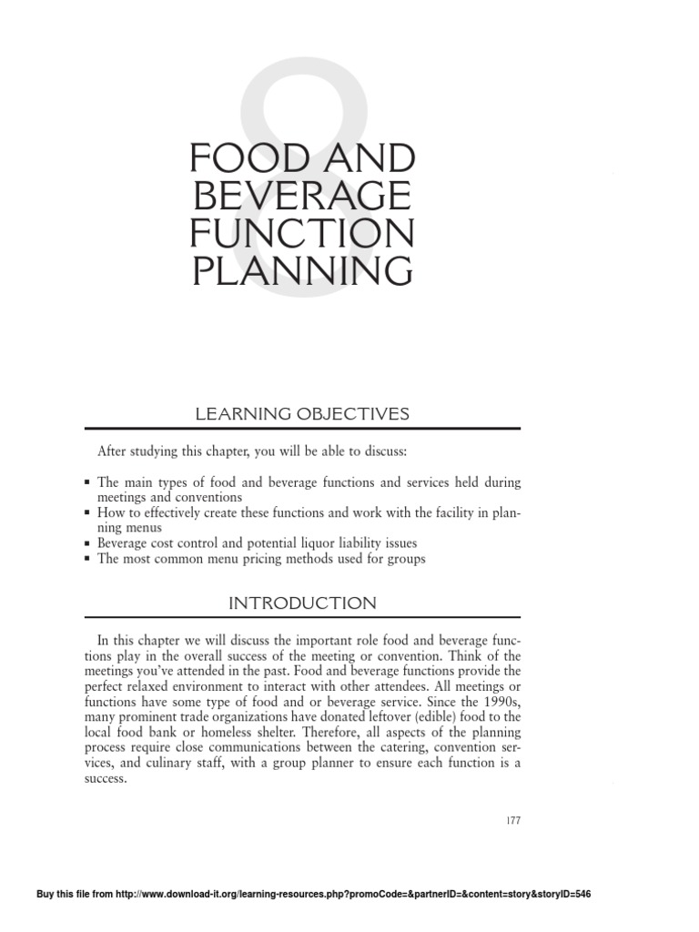 File1pages From CHAPTER 8 - FOOD AND BEVERAGE FUNCTION PLANNING | PDF ...