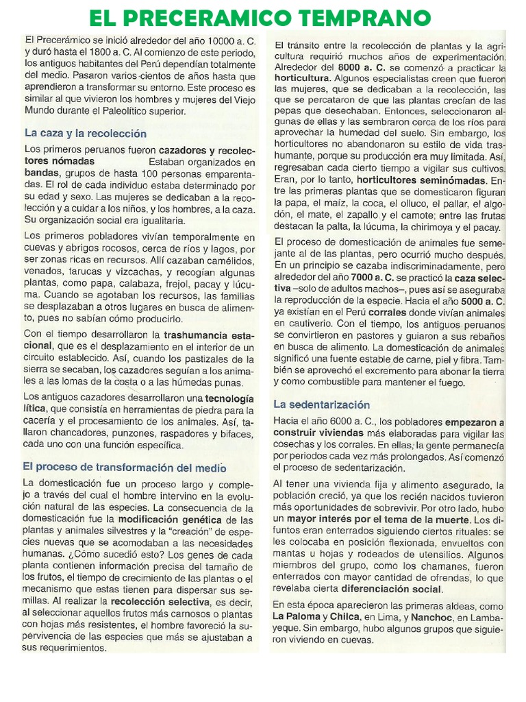 Precerámico 1sec. | PDF