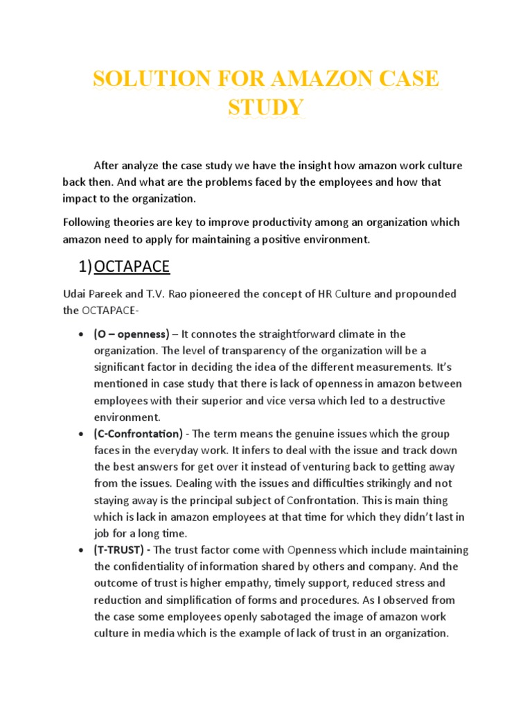 Solution For Amazon Case Study | PDF | Cognition | Psychological Concepts