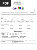 Modified Als Enrolment Form (Af2) Learner's Basic Profile | PDF | Learning | Behavior Modification
